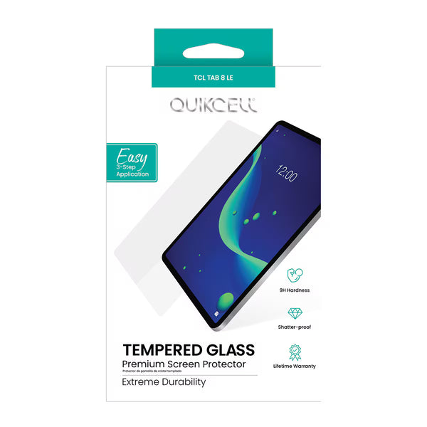 Quikcell TCL Tab 8 LE TEMPERED GLASS Screen Protector Clear – Downtown ...