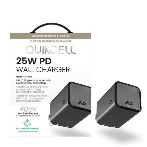 Quikcell 25W PD Wall Charger Black – Downtown Cellular
