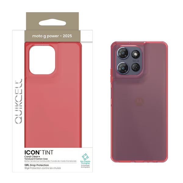 Quikcell Moto G Power - 2025 ICON TINT Translucent Case Coral ...