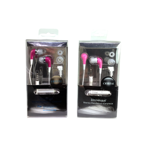 Crystal Universal Stereo Hands-Free Earpiece – Downtown Cellular