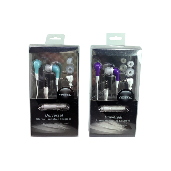 Crystal Universal Stereo Hands-Free Earpiece – Downtown Cellular