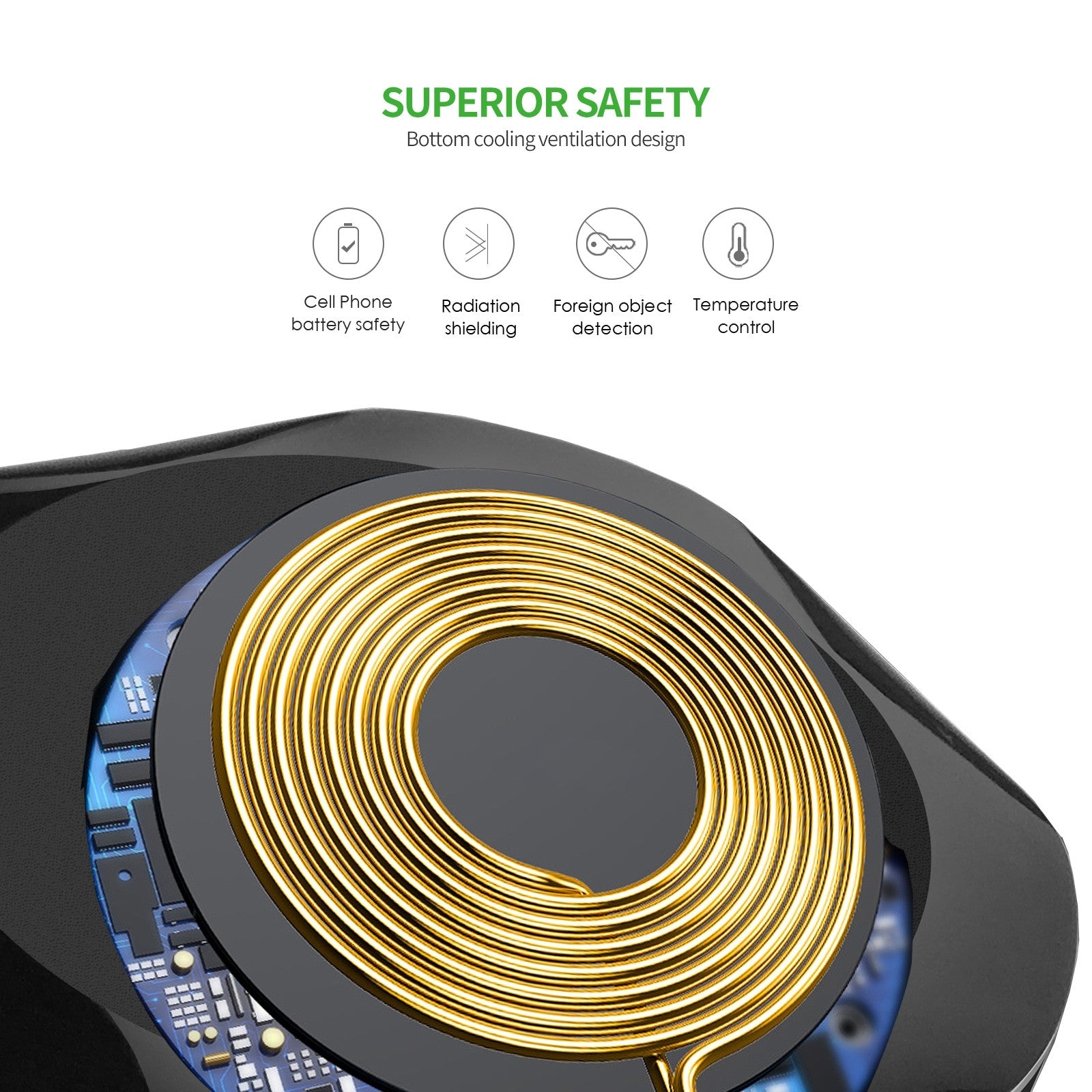 Esoulk 15W UNIVERSAL WIRELESS CHARGER & 5FT TYPE-C CHARGING CABLE ...